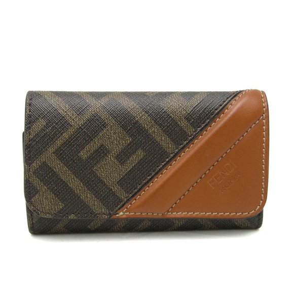 Fendi | Accessories | Fendi Zucca 7ap1 Menwomen Pvc Leather Key Case ...